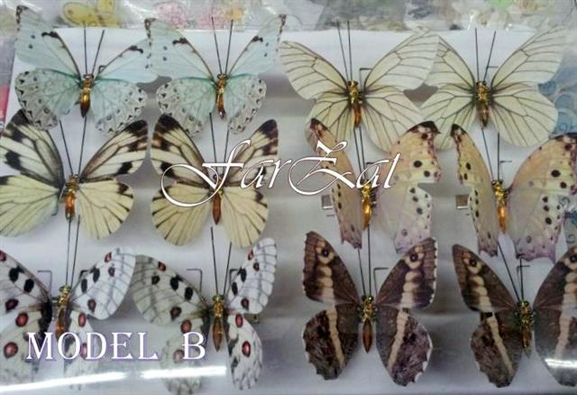 Fluturasi decorativi cu clema si arcuri cod 28 - Tesaturi si Accesorii