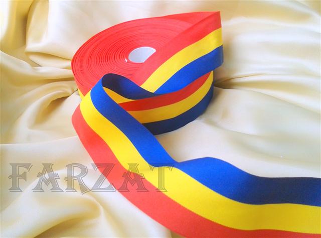 Banda tricolor 5 cm la rola de 50 metri - Tesaturi si Accesorii